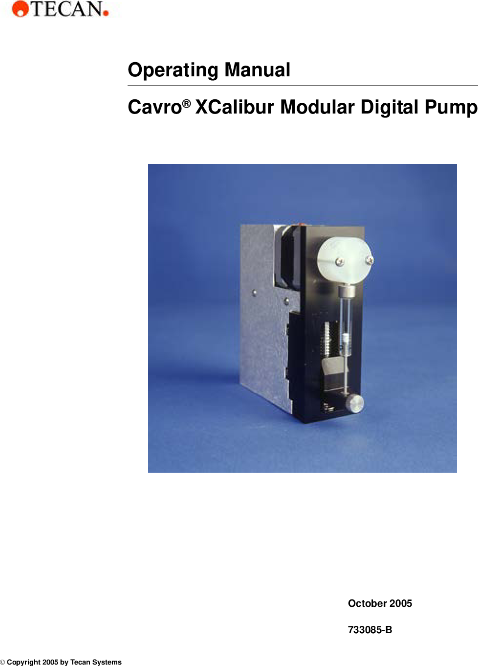 Tecan Cavro XCALIBUR Manual
