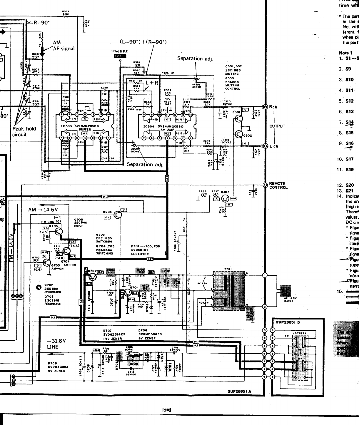 Technics STS 707 Schematics