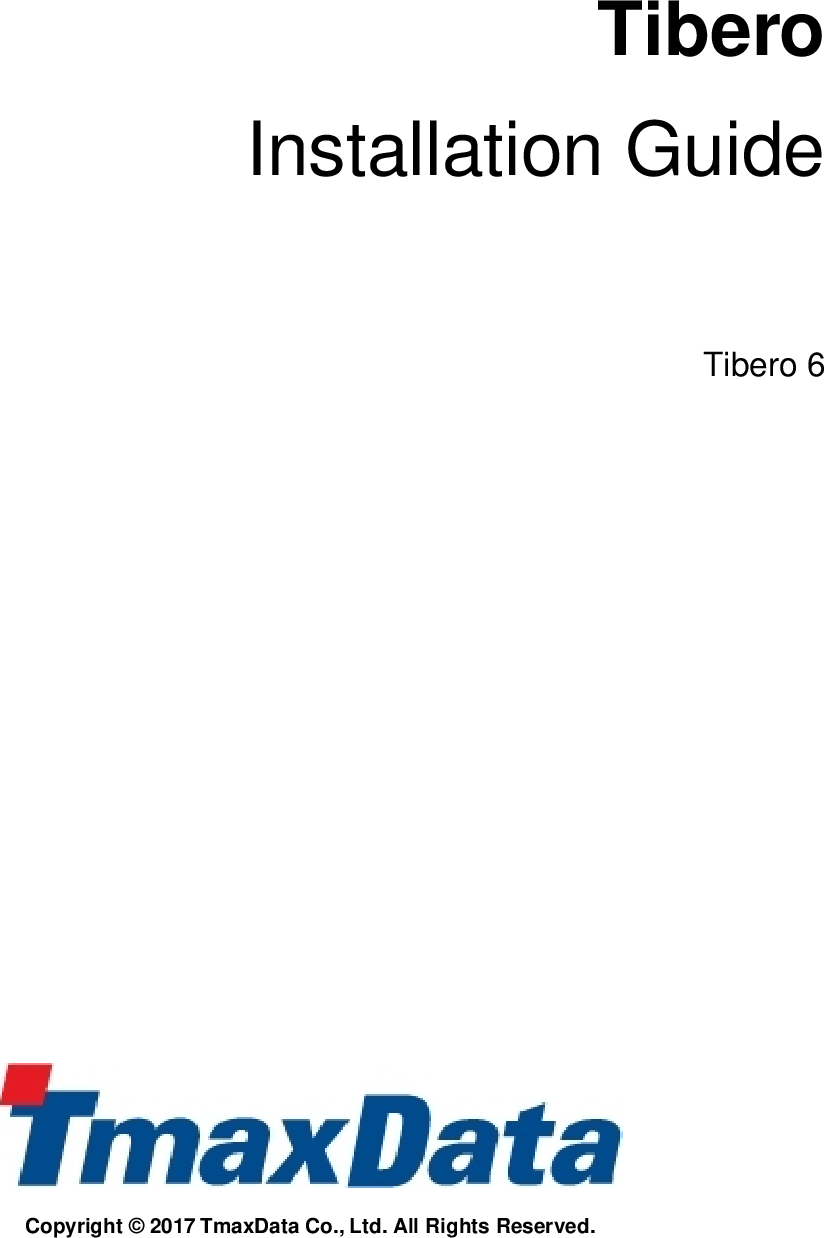 Tibero 6 Installation Guide V2.1.6 En