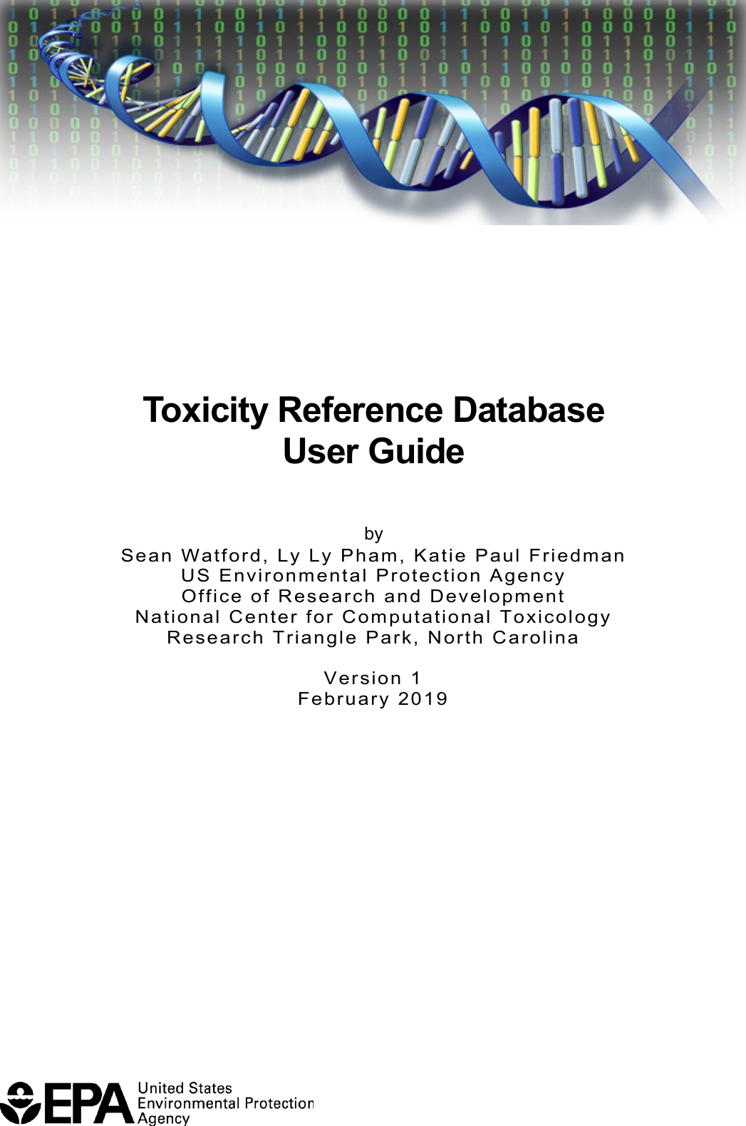 Tox Ref DB 2 0 User Guide