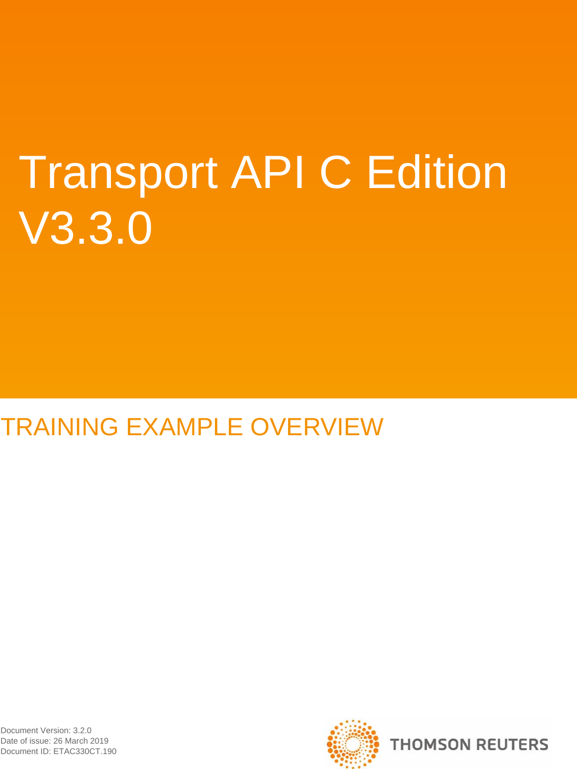 TransportAPI_C_TrainingGuide Transport API C Training Guide