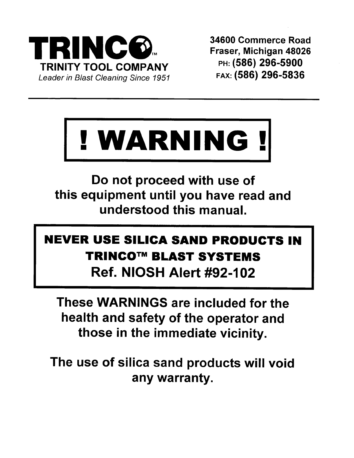 Trinco Blast Cabinet Manual | Cabinets Matttroy