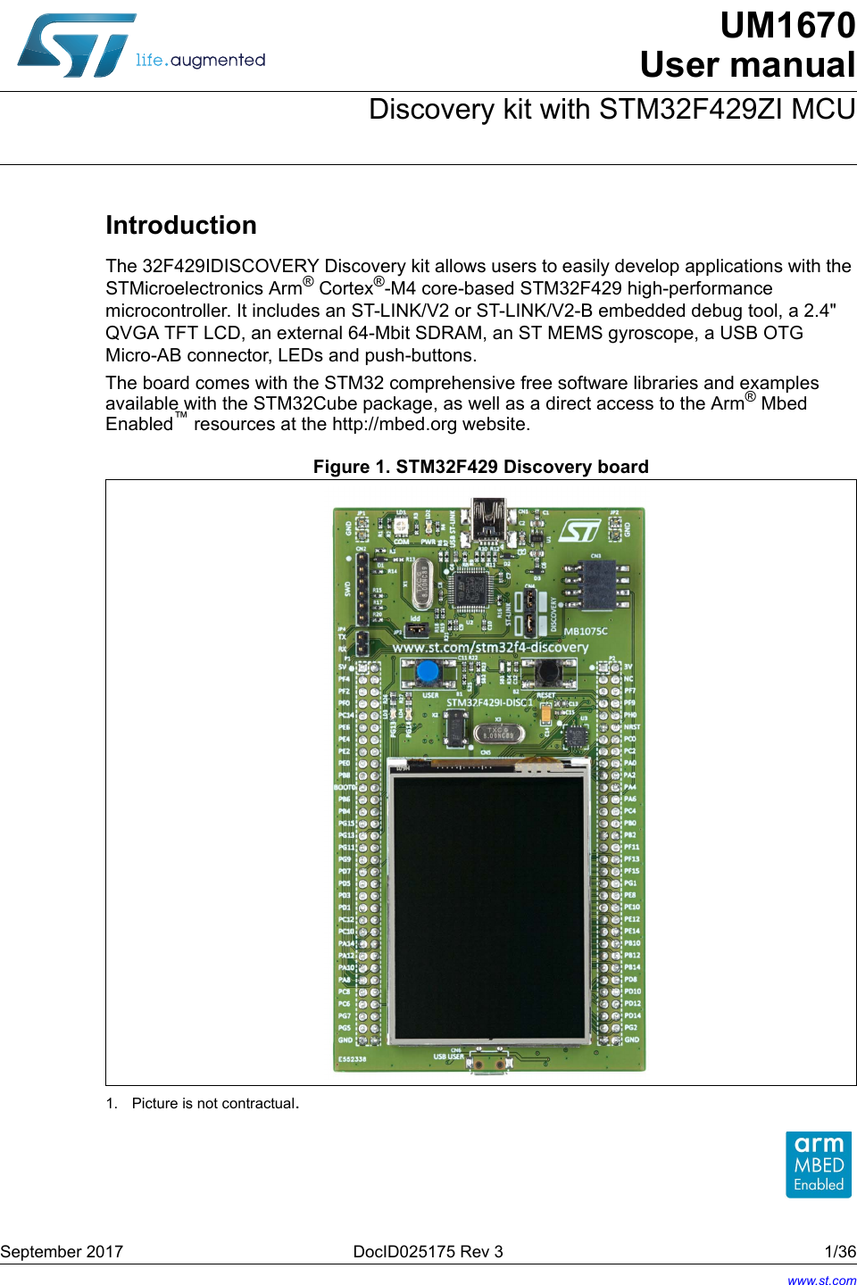 Discovery Kit With STM32F429ZI MCU User Manual