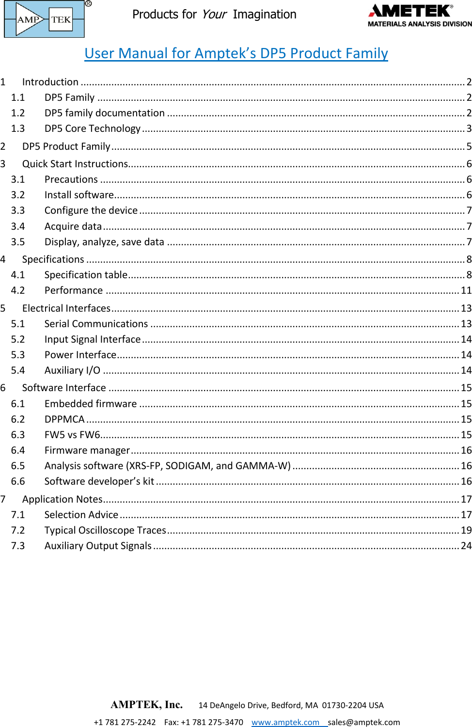 User Manual For DP5 Family Product