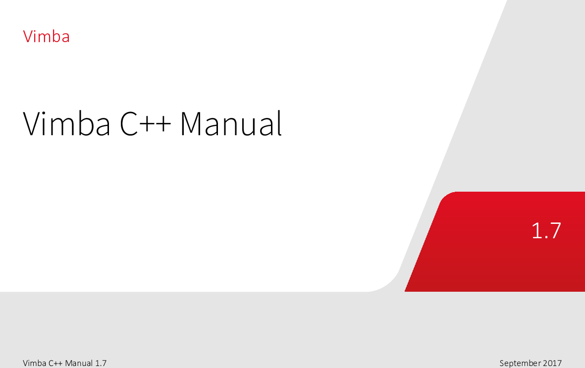 Vimba C++ Manual CPP