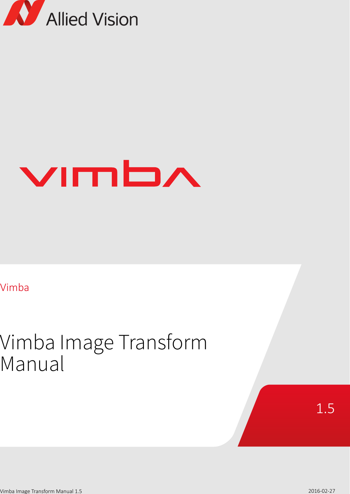 Vimba Image Transform Manual