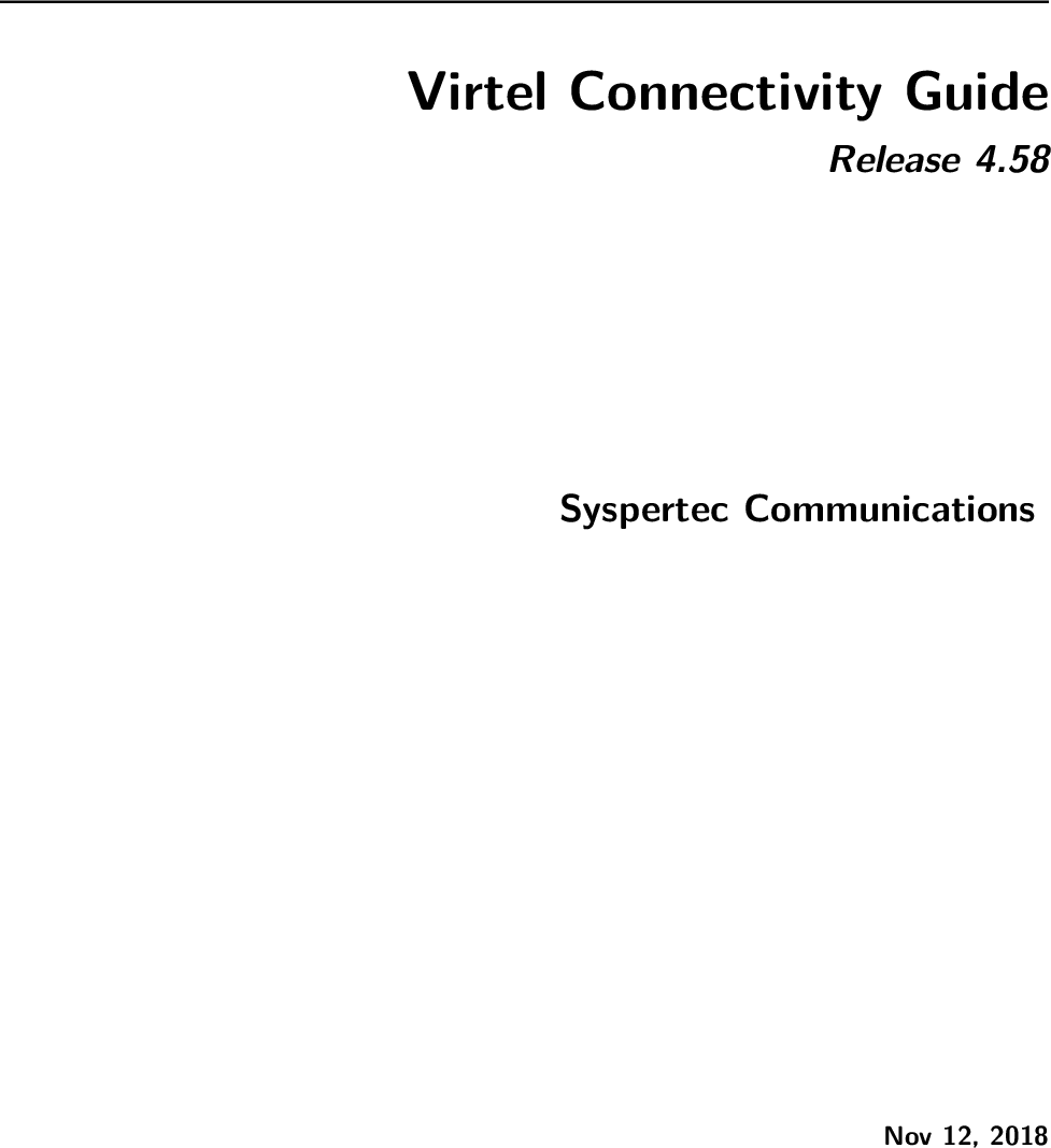 Virtel Connectivity Guide