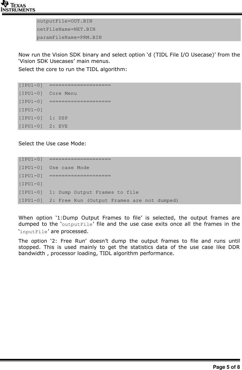 Visionsdk Ti Deeplearning Vision Sdk User Guide Deep Learning