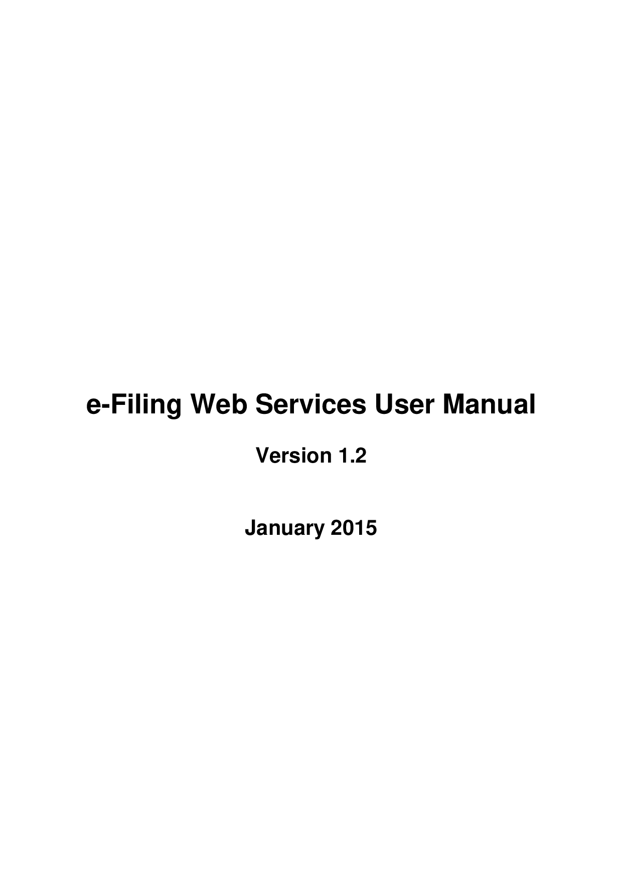 Web Services User Manual V 1.0