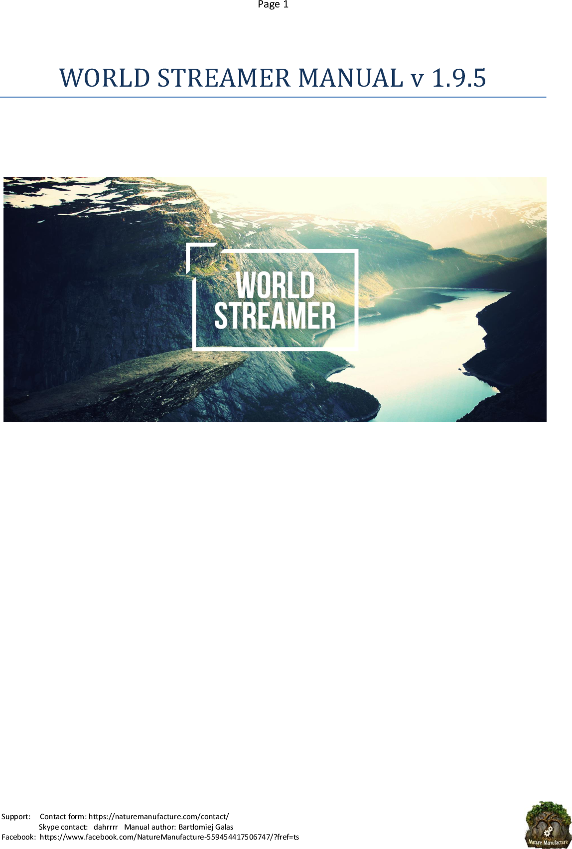 World Streamer Manual