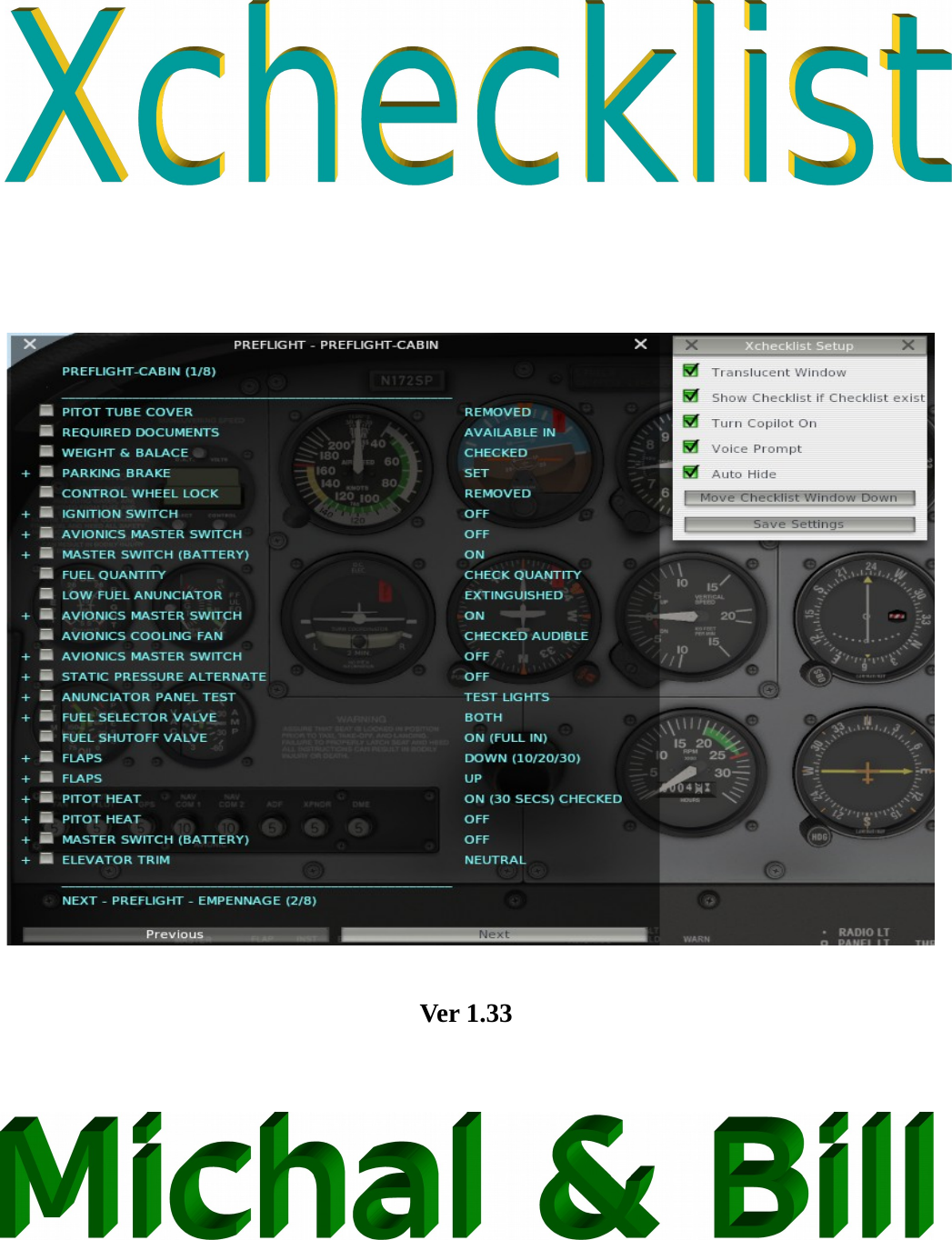 Xchecklist User Manual