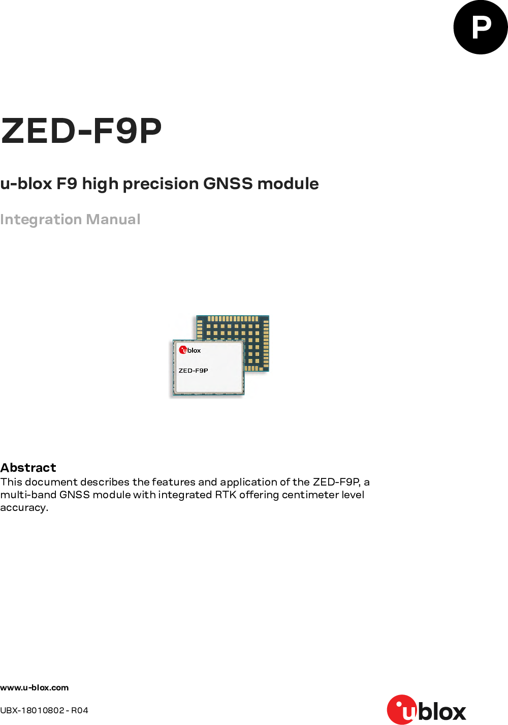 ZED F9P Integration Manual