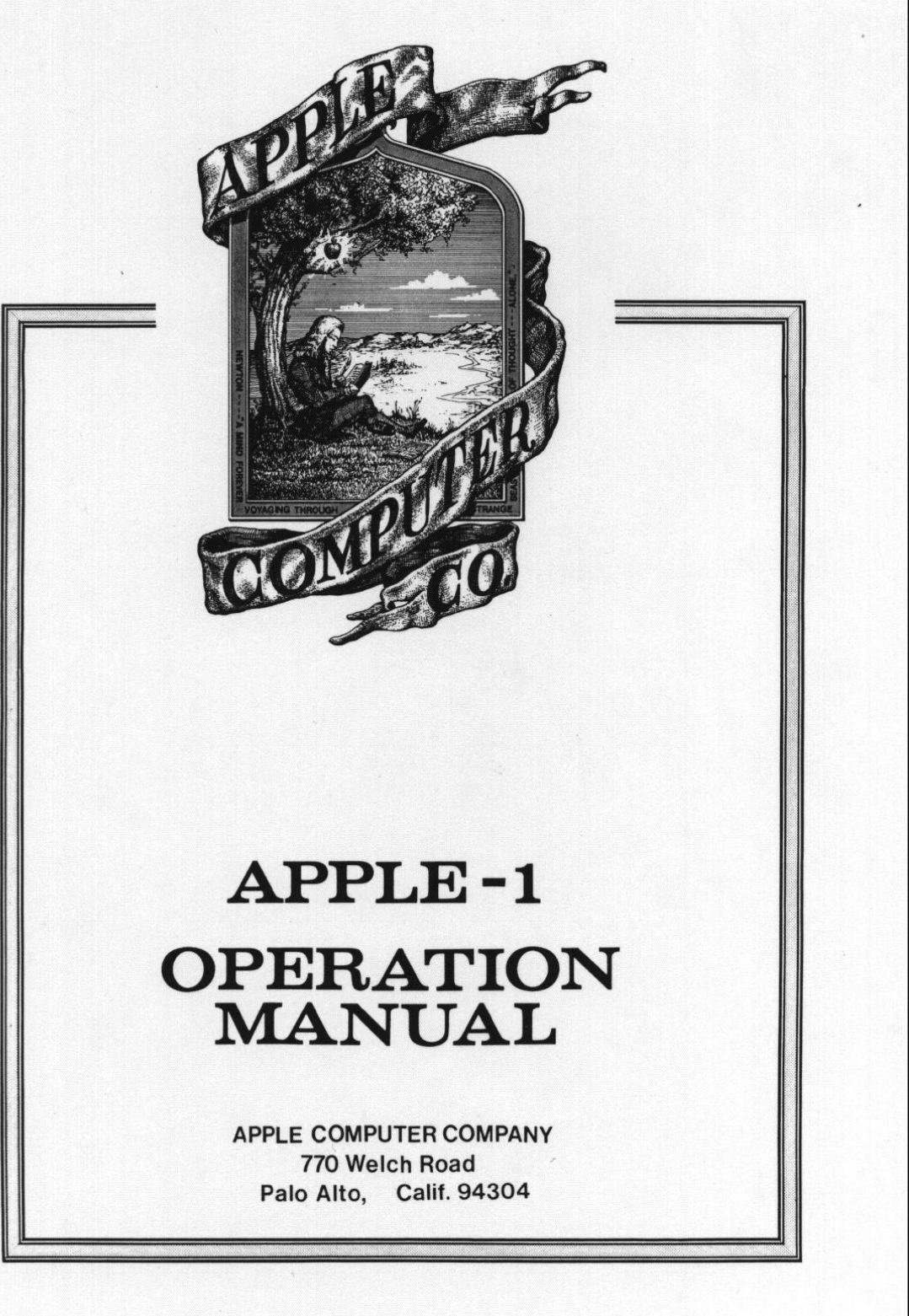 Apple I Operation Manual Apple1manual Alt
