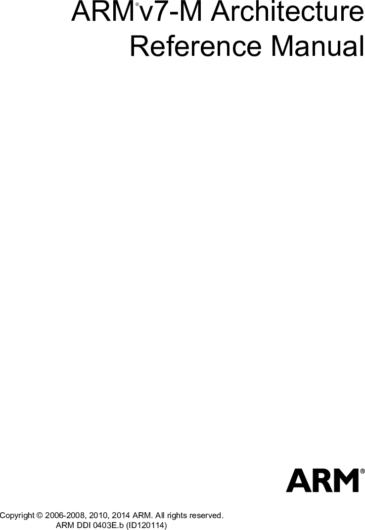 ARMv7 M Architecture Reference Manual Application Level