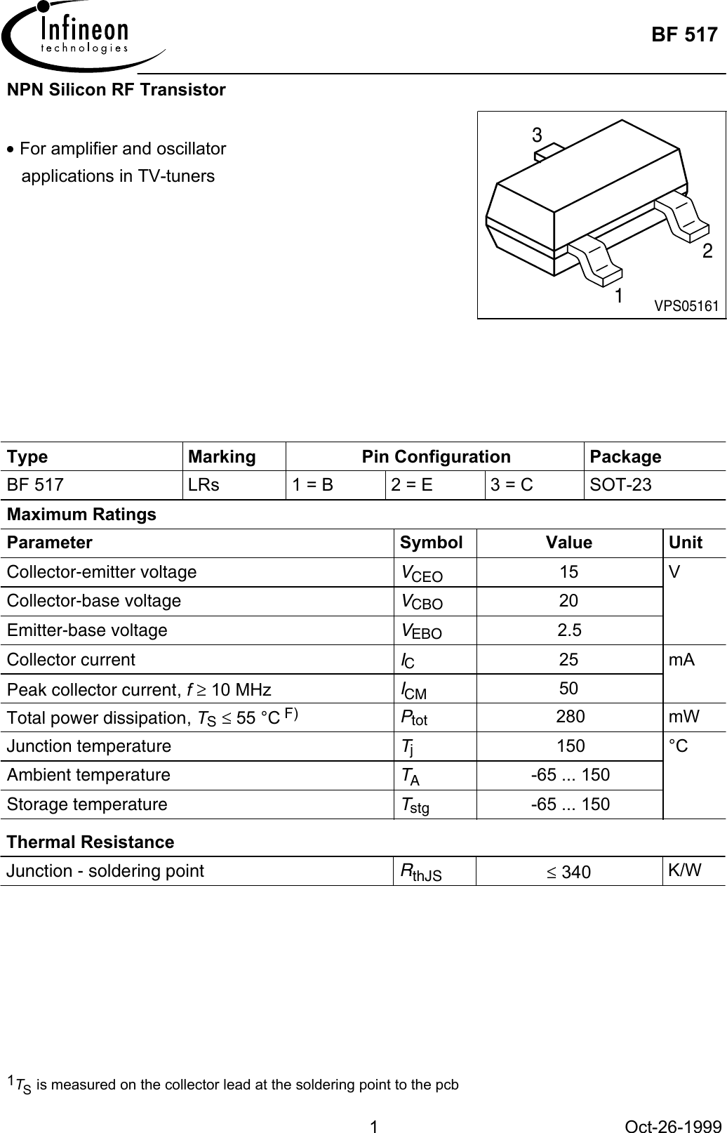 BF517 Datasheet. Www.s manuals.com. Infineon
