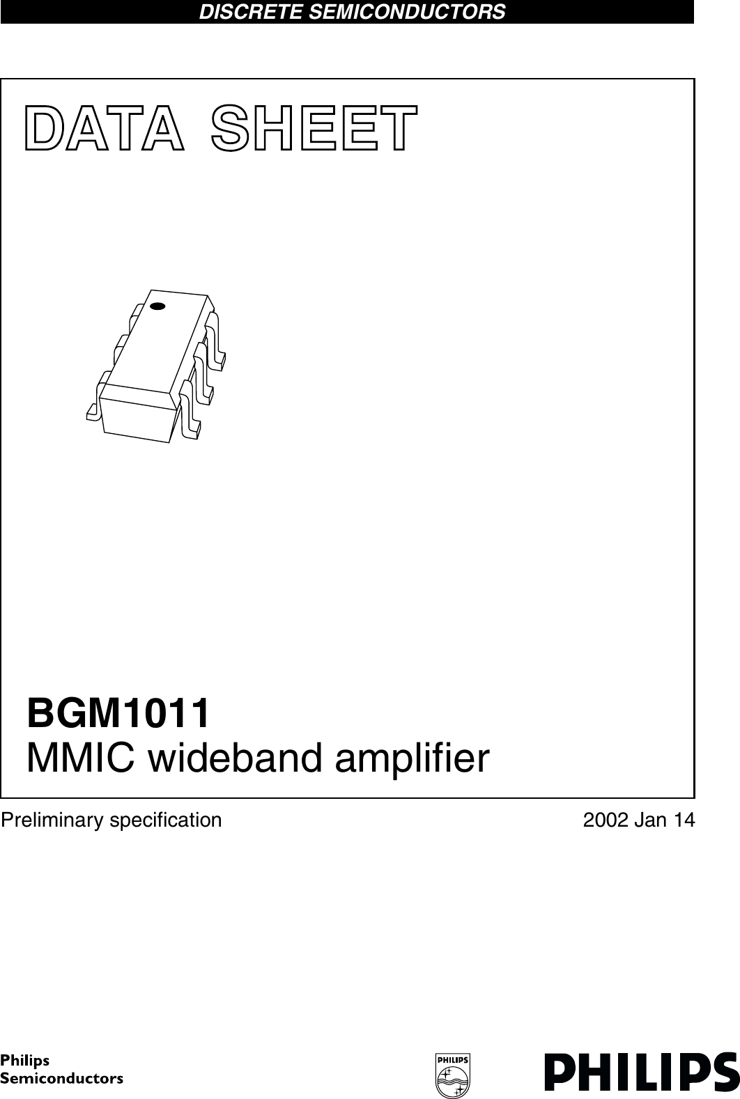 BGM1011 MMIC Wideband Amplifier Philips
