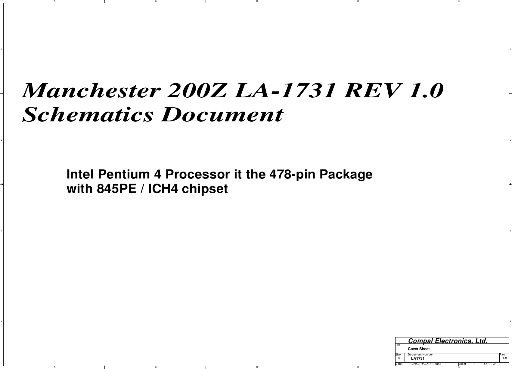 Compal LA 1731 Schematics. Www.s manuals.com. R1.0 Schematics