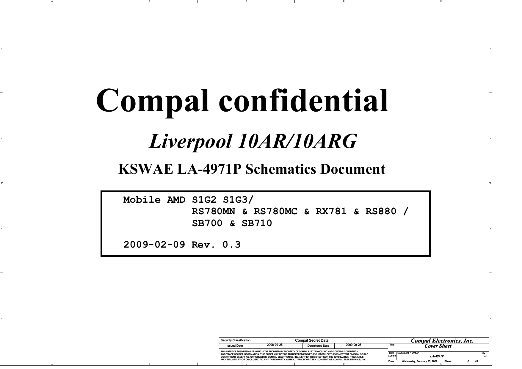 Compal LA 4971P Schematics. Www.s manuals.com. R0.3 Schematics