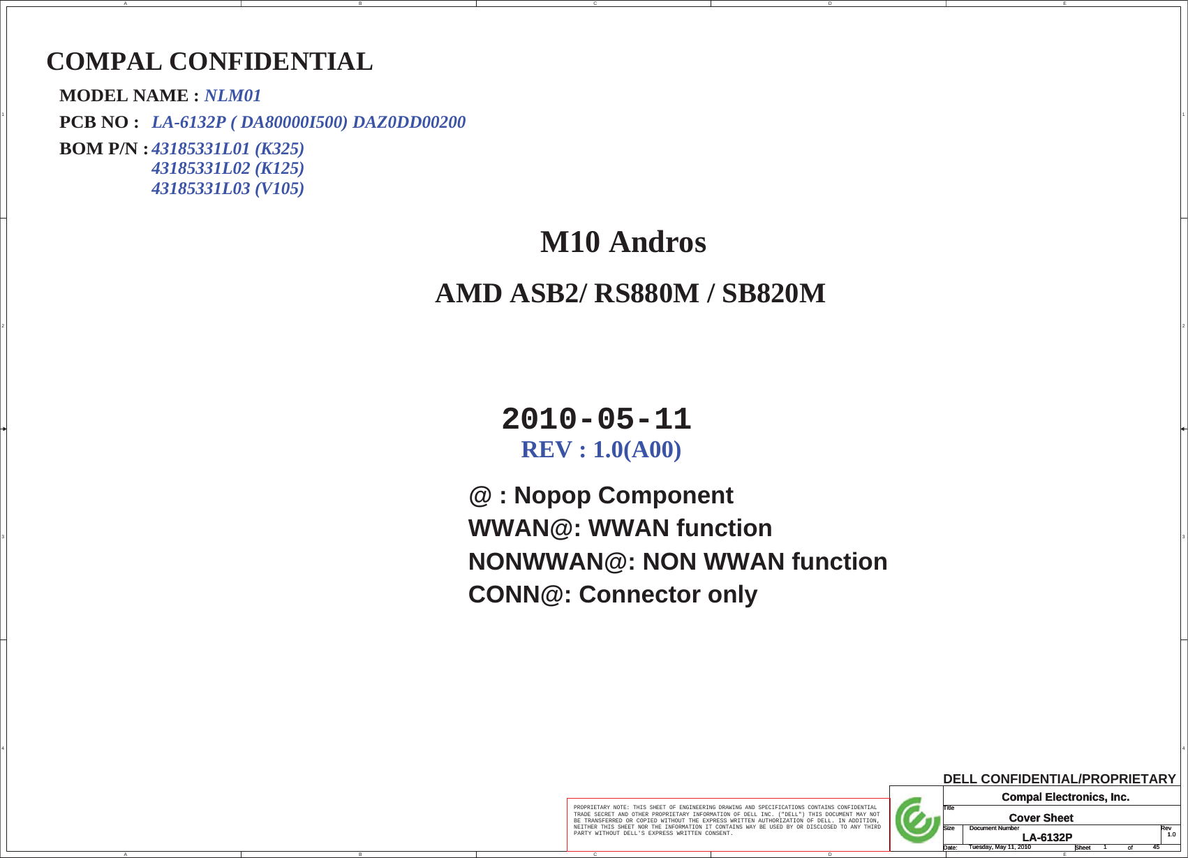 Compal LA 6132P Schematics. Www.s manuals.com. R1.0 Schematics