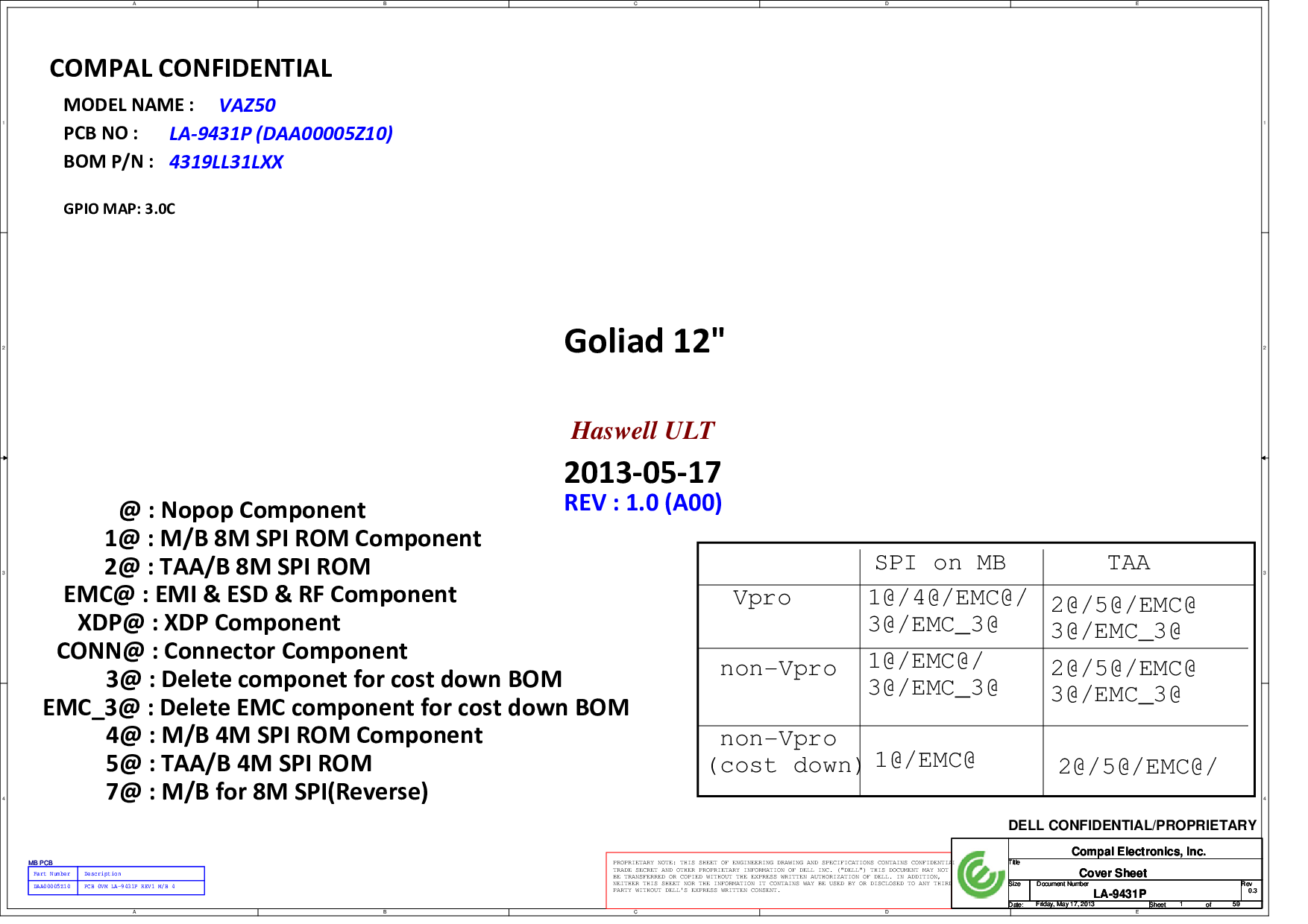 Compal LA 9431P Schematics. Www.s manuals.com. R1.0 Schematics