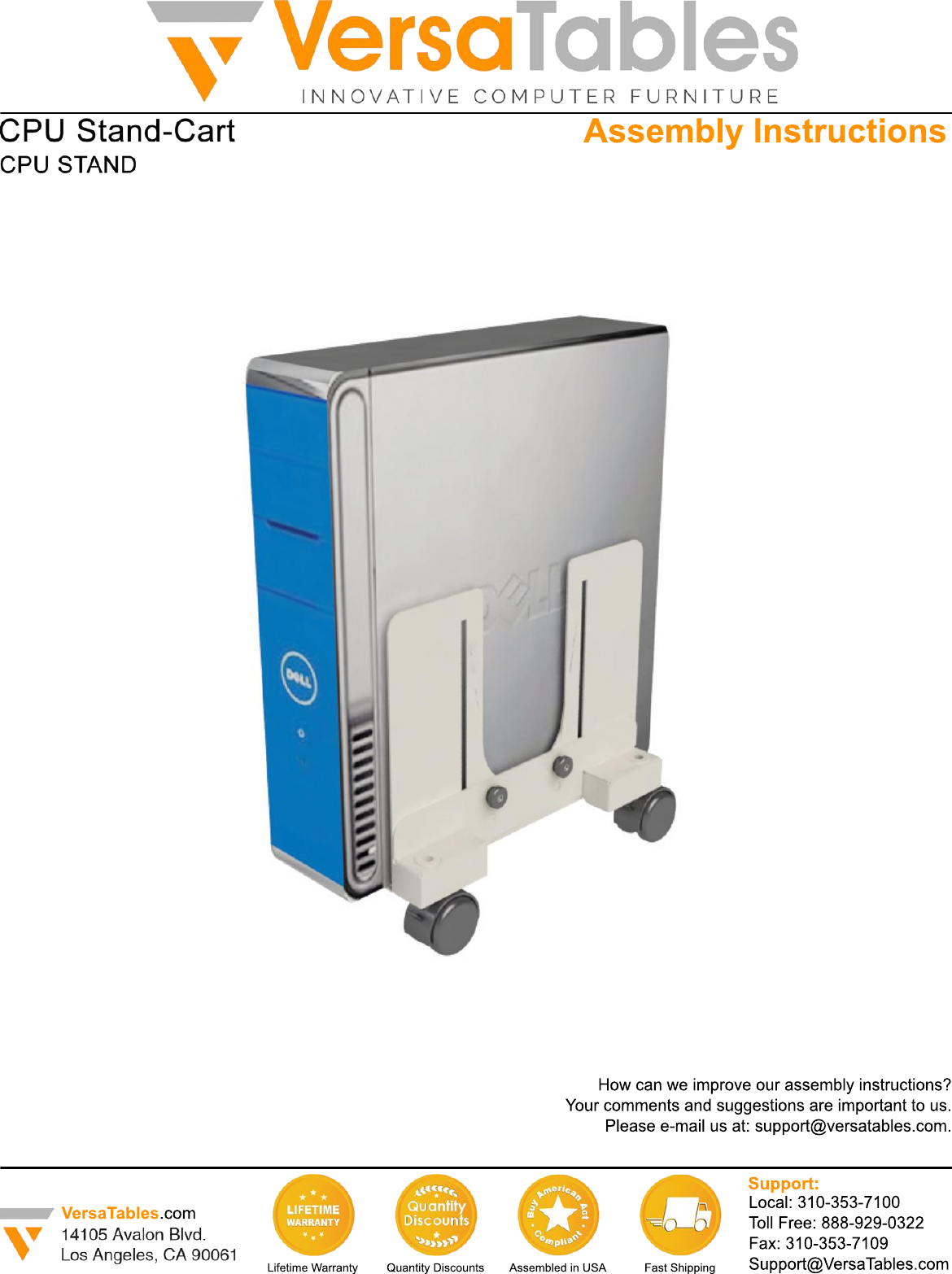 Cpu stand cart instructions current