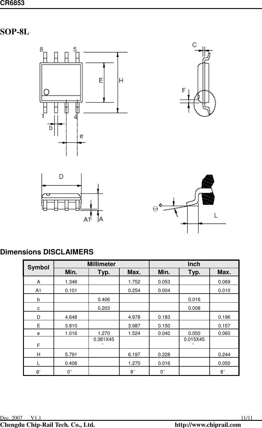 CR6853 Datasheet. Www.s manuals.com. Chip rail