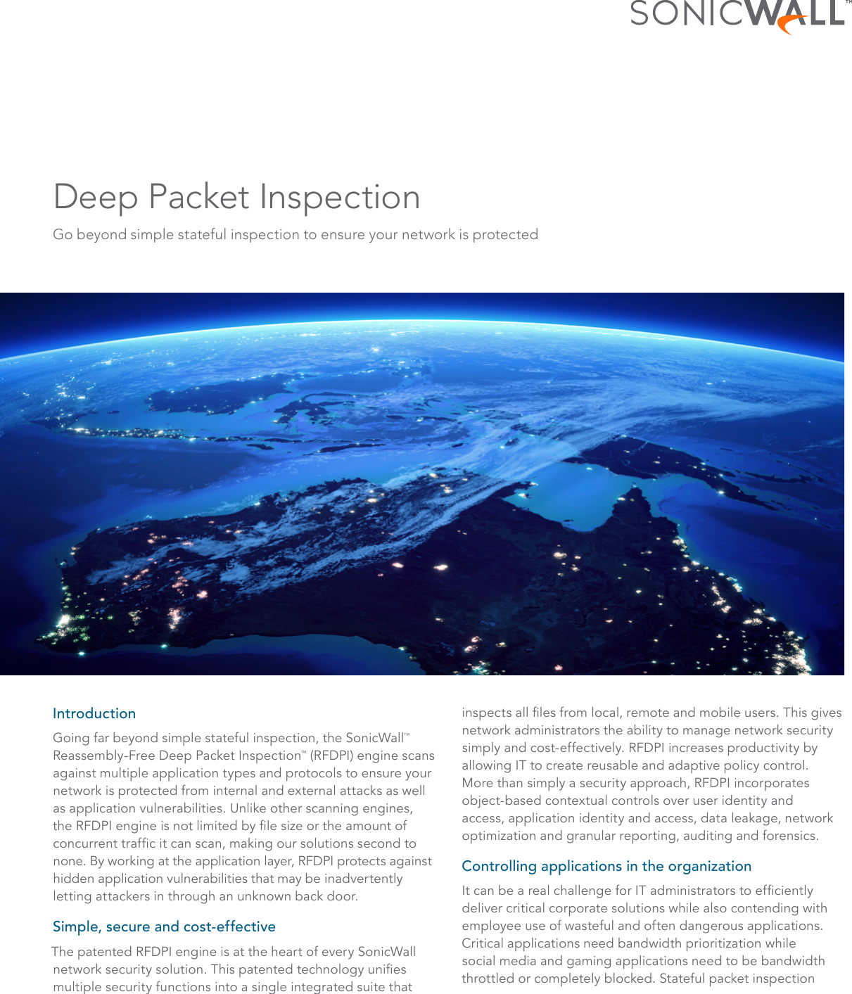 Deep Packet Inspection (DPI) datasheet 74705