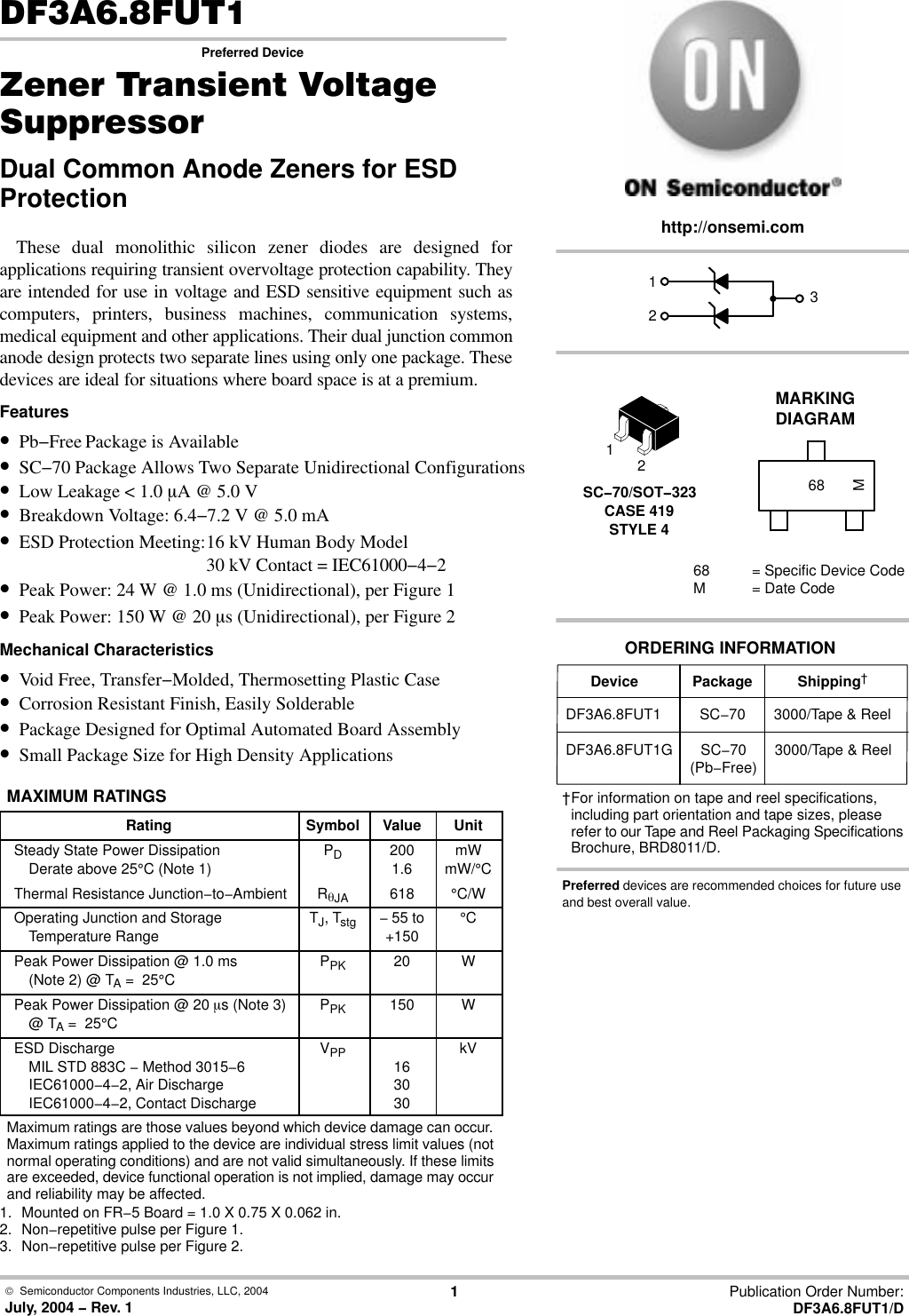 DF3A6.8FUT1 Datasheet. Www.s manuals.com. On
