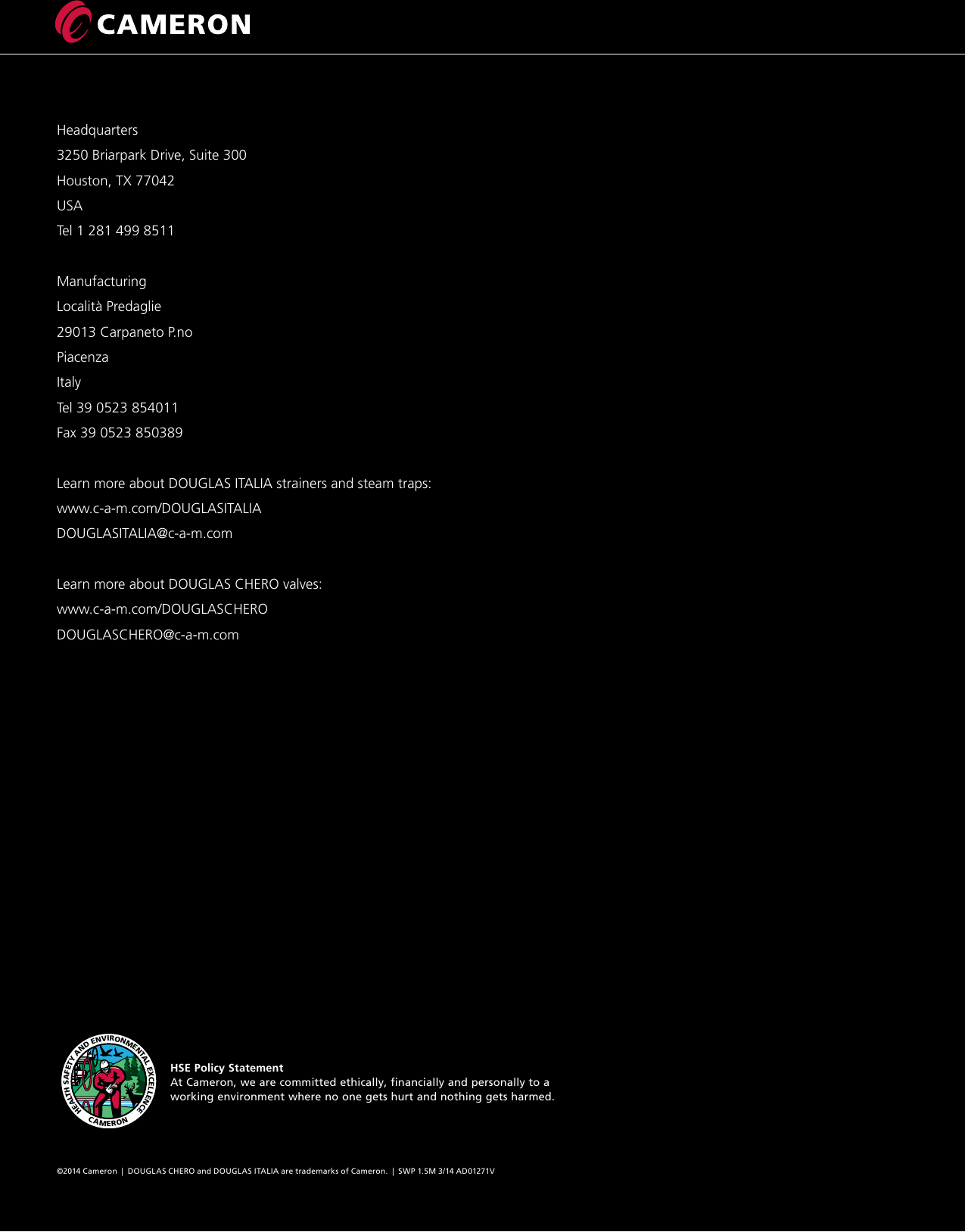 DOUGLAS ITALIA Steam Traps Brochure