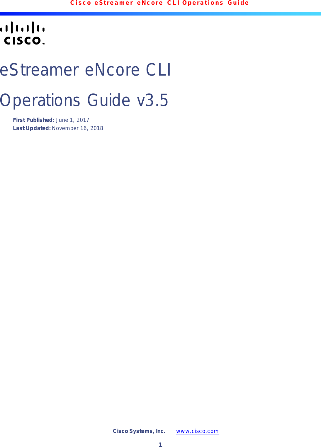 EStreamer ENcore CLI Operations Guide V3.5 E Streamere Ncore ...