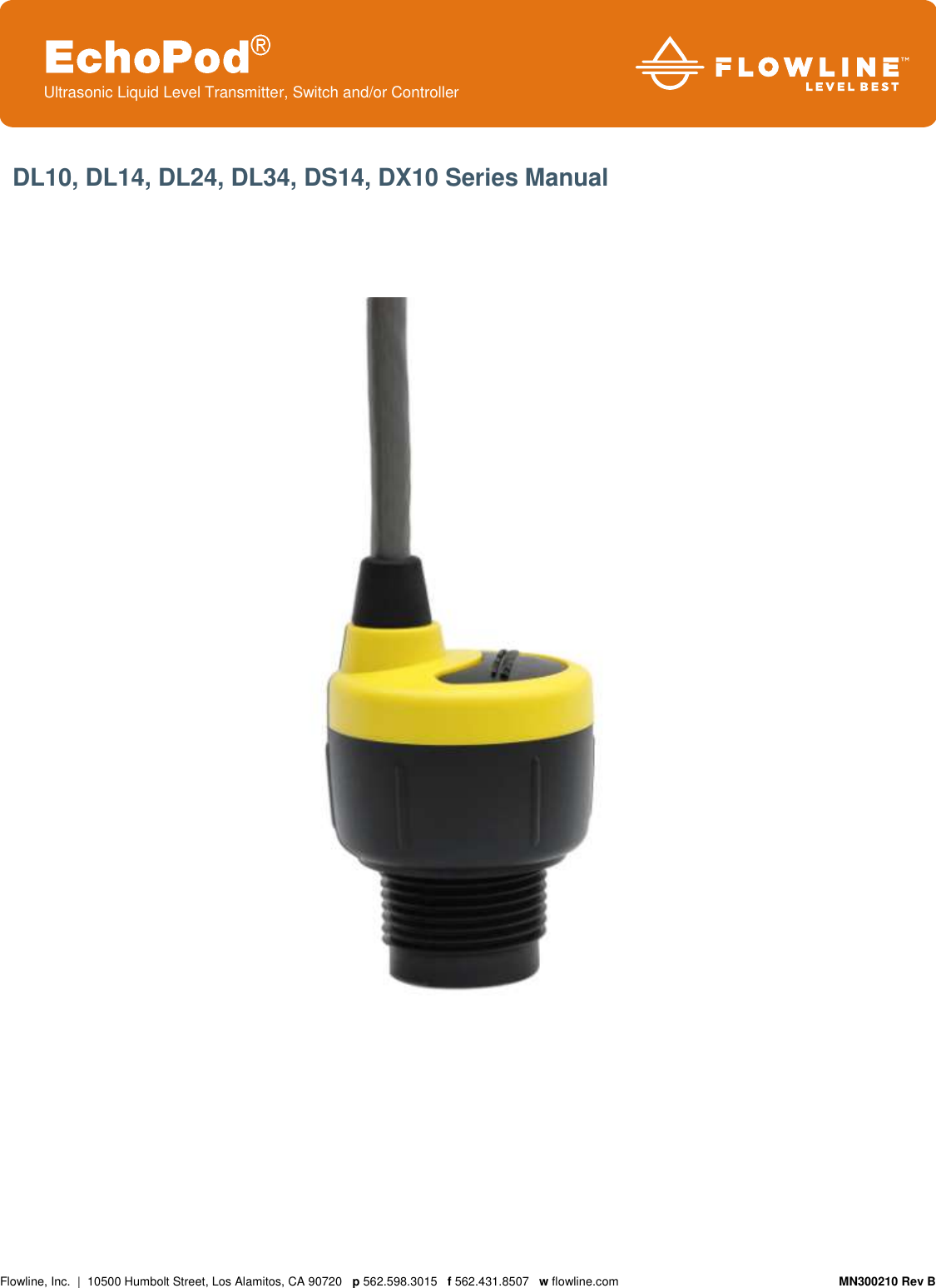 FEATURE Echo Pod DL10, DL14, DL24, DL34, DS14, DX10 Series Manual ...