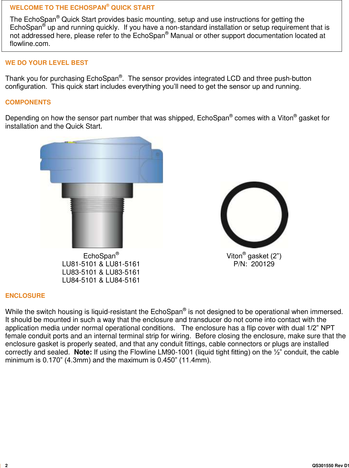 FEATURE Echo Span LU81, LU83, And LU84 Quick Start Guide Echospan Lu81 Lu83 Qsg