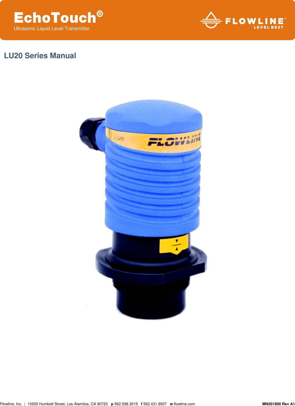 FEATURE Echo Touch LU20 Series Manual Echotouch m