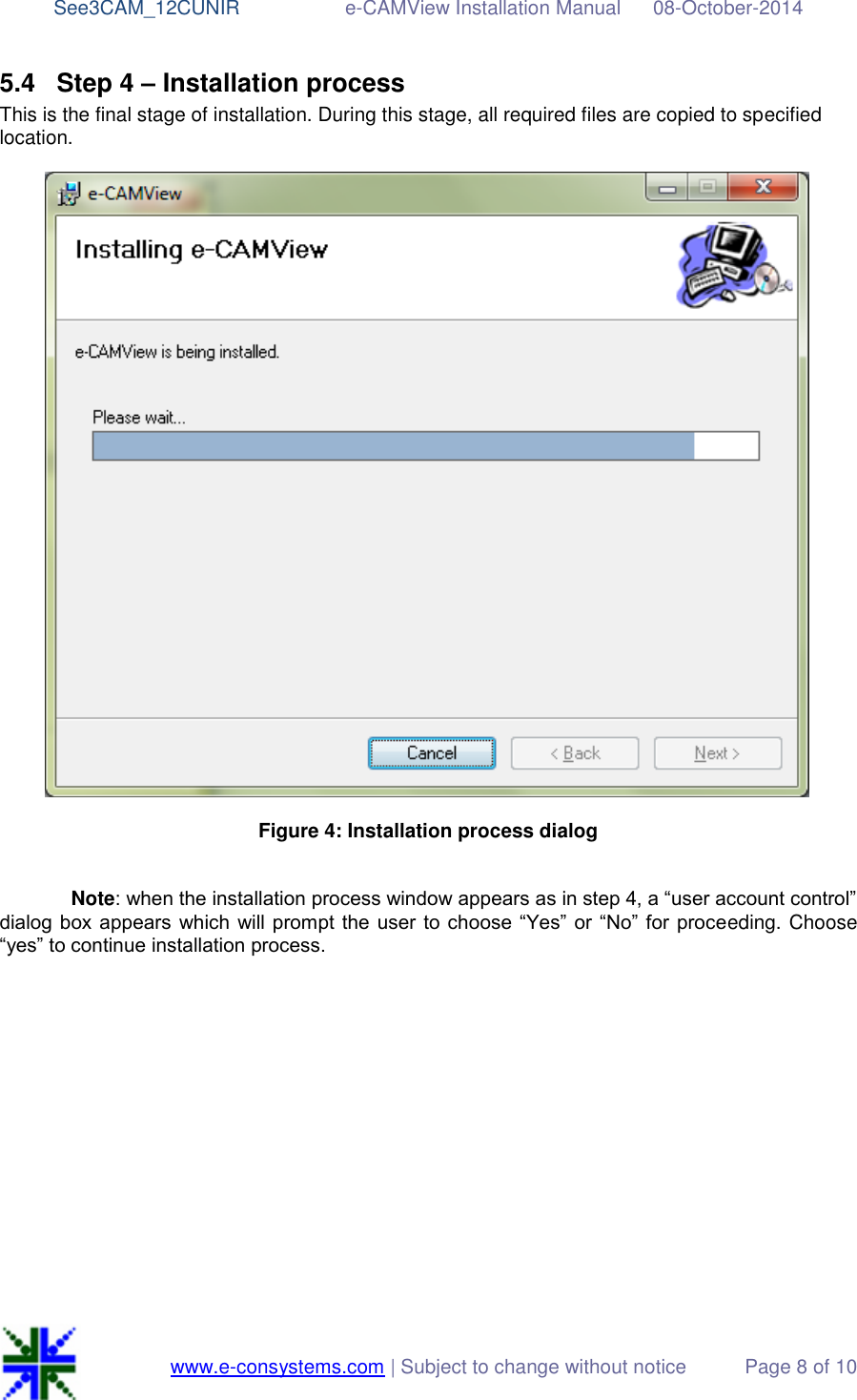 E CAMView Installation Manual For See3CAM_10CUG_1_3 con See3CAM 12CUNIR Windows SW Guide