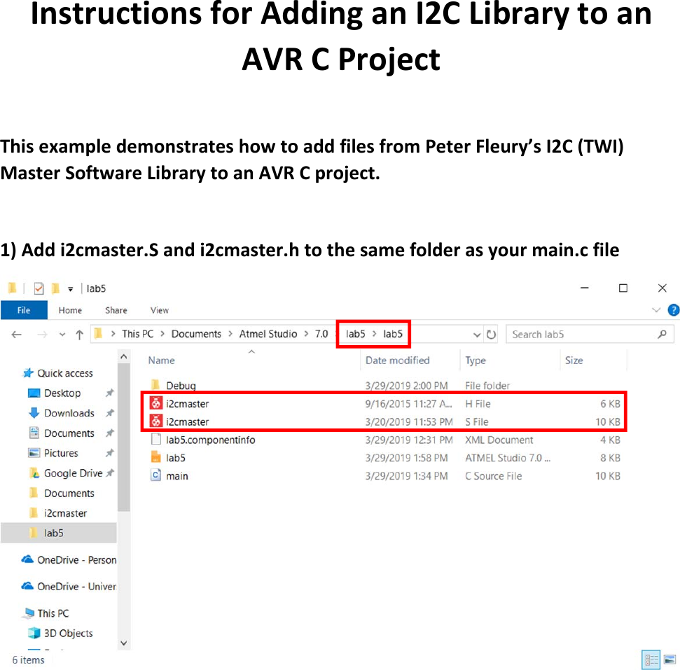Embedded I2cmaster Instructionsx instructions