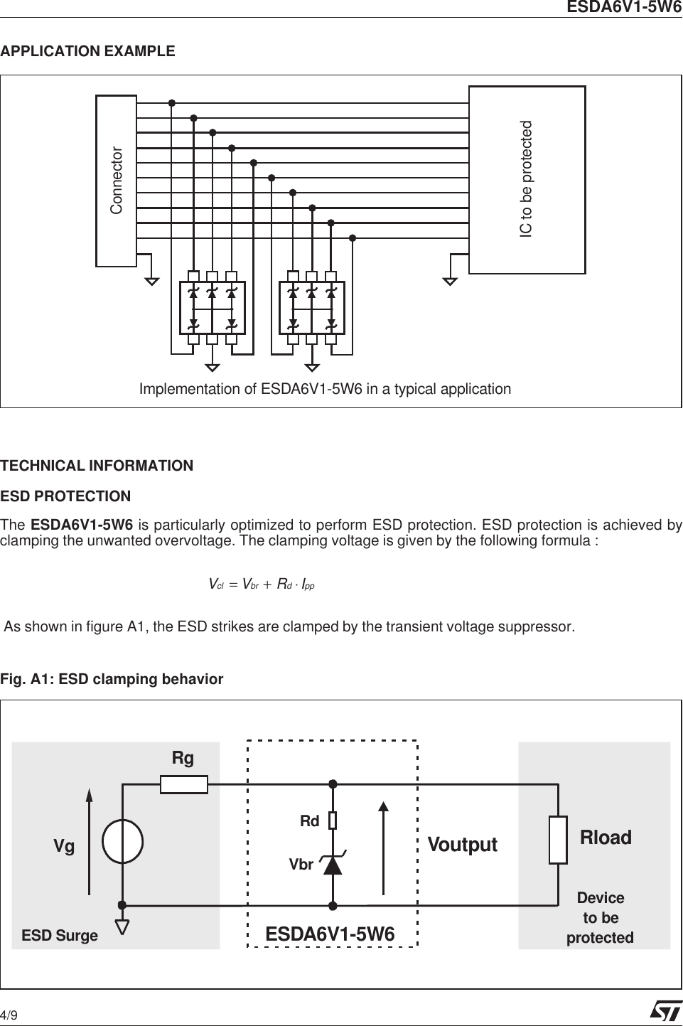 ESDA6V1 5W6 Datasheet. Www.s manuals.com. St