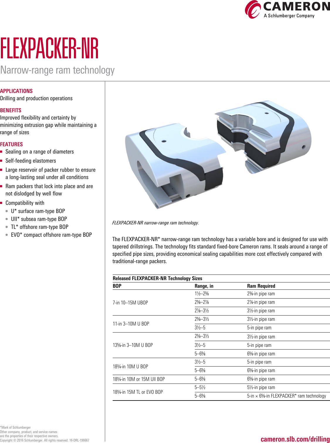 FLEXPACKER NR product sheet