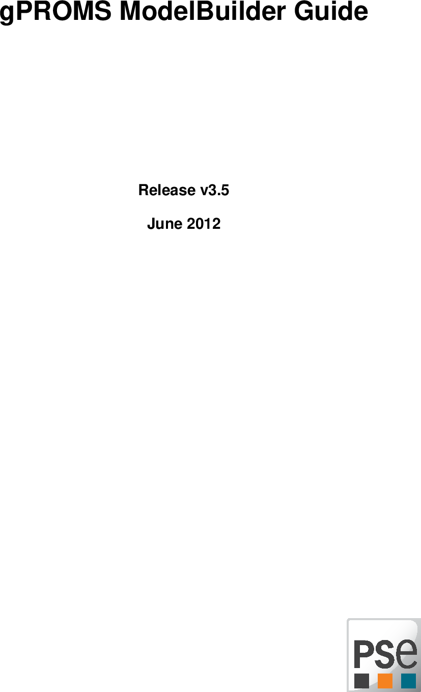 G PROMS Builder Guide