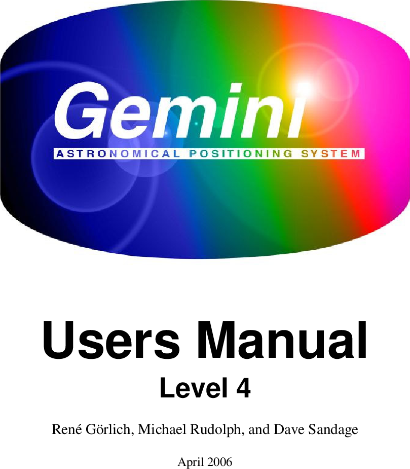 Gemini L4 User Manual