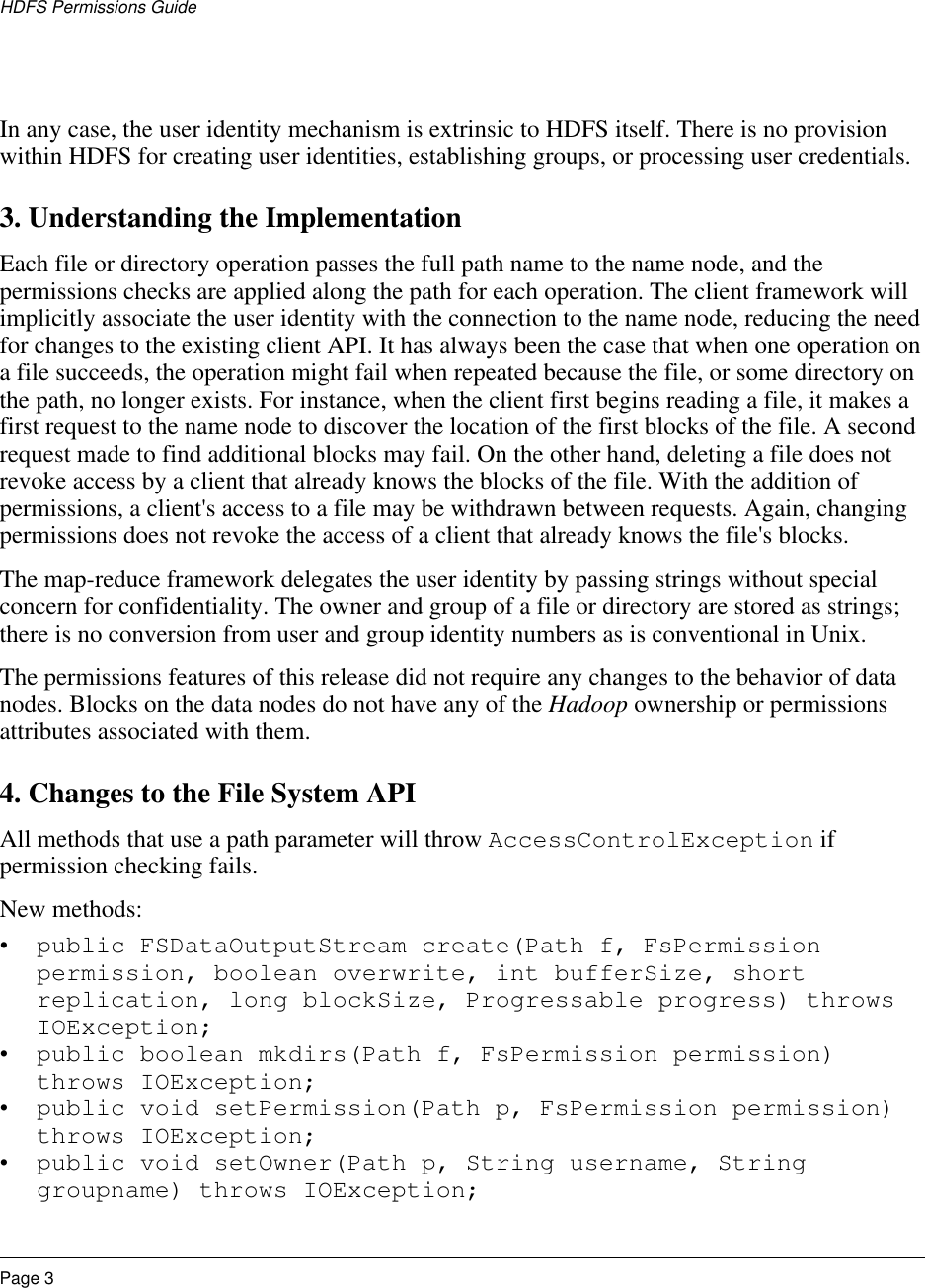 Hdfs Permissions Guide