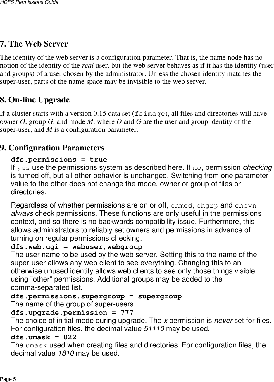 Hdfs Permissions Guide