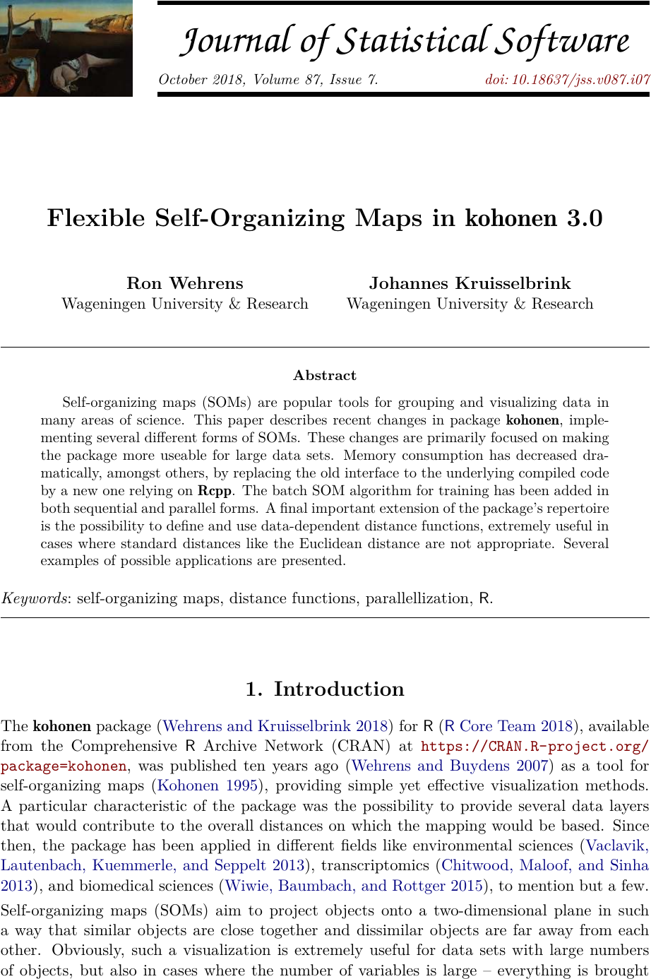 Flexible Self Organizing Maps In Kohonen 3.0 manual 2018