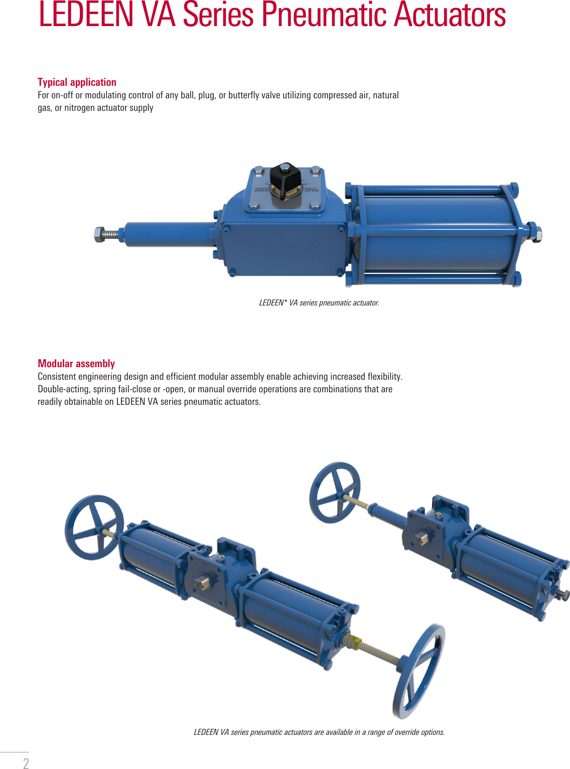 LEDEEN VA Series Pneumatic Actuators Brochure