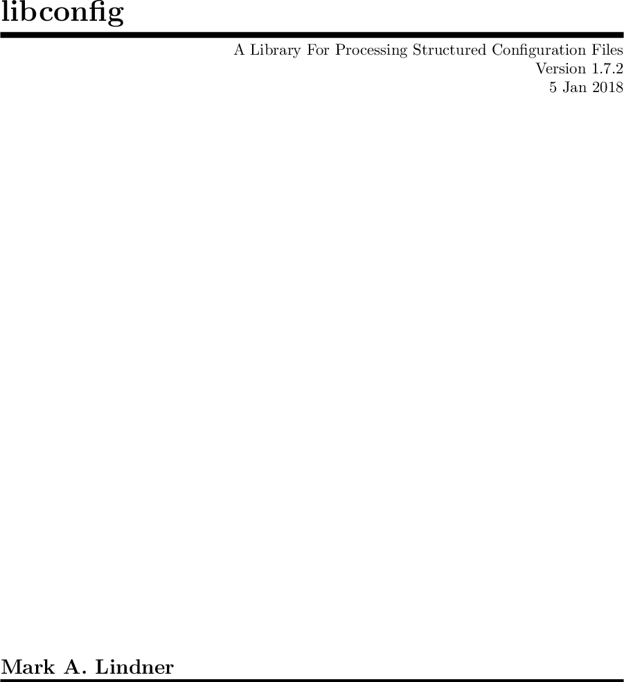 Libconfig Manual