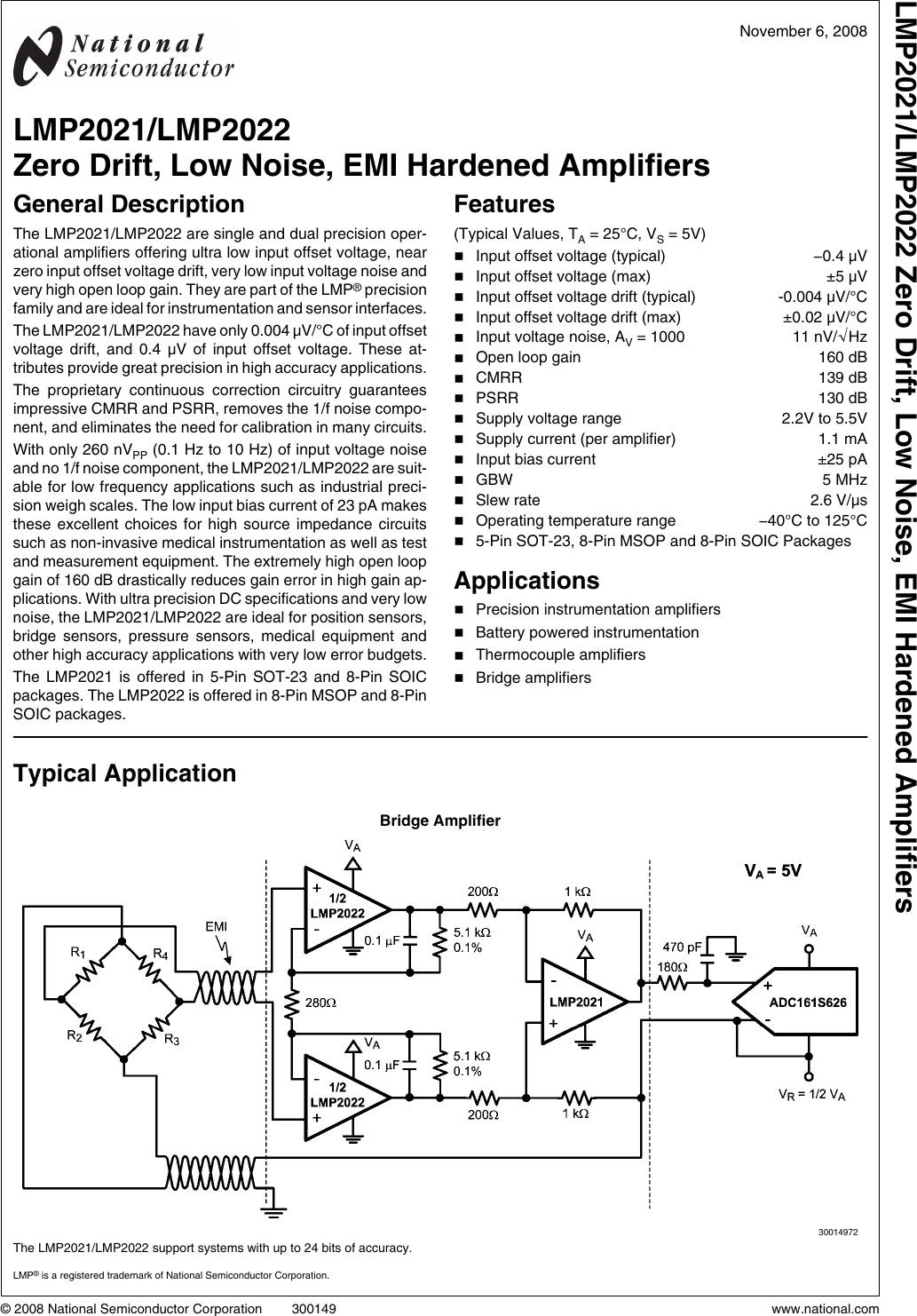 LMP2021, LMP2022 Datasheet. Www.s manuals.com. National