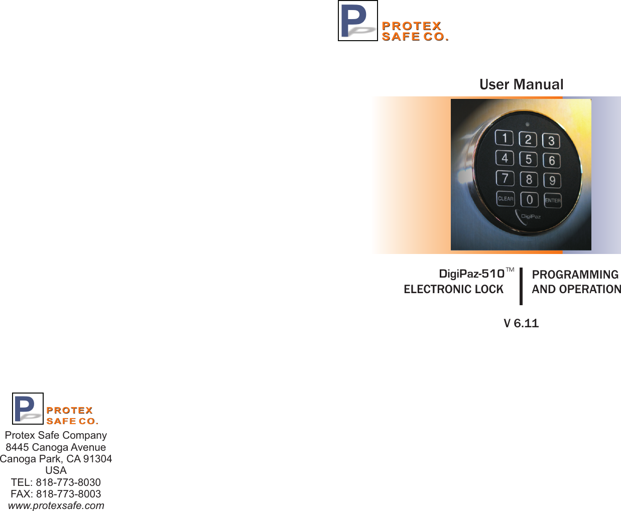 DigiPaz 510 Entire Lock4000 manual