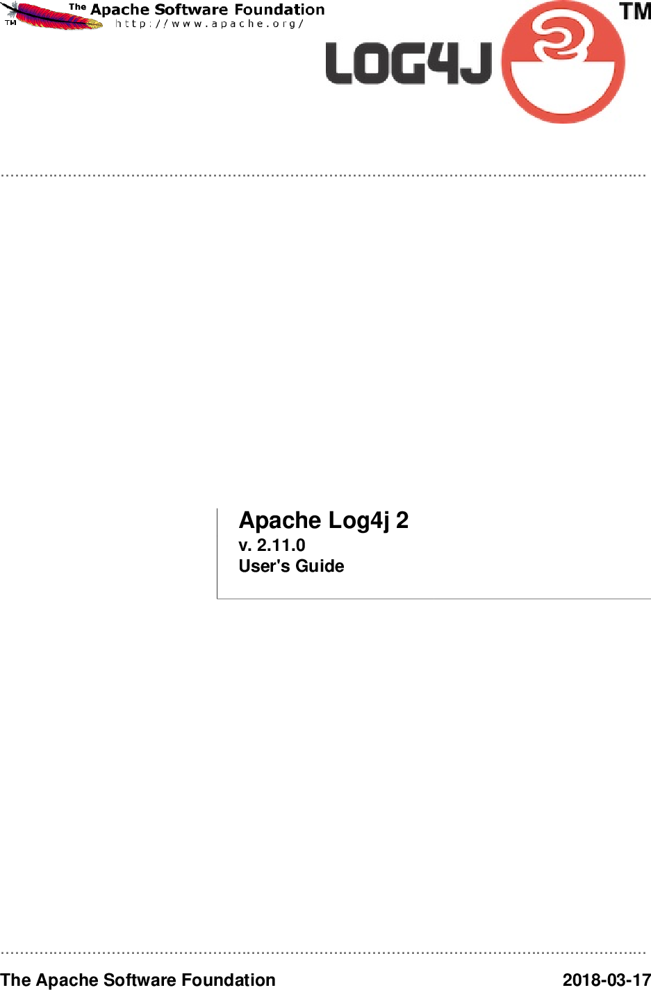 Apache Log4j 2 users guide