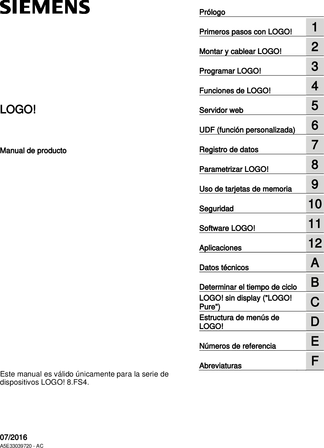 LOGO! Logo System Manual Es