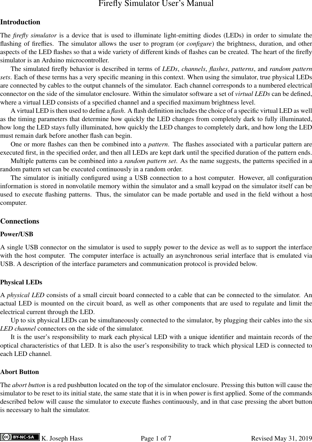 Firefly Simulator User's Manual