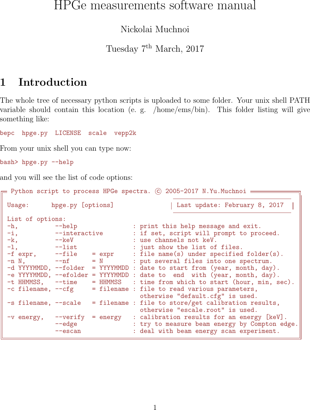 Brief Description Of All BEPC Energy Scan Experiments With BEMS Manual